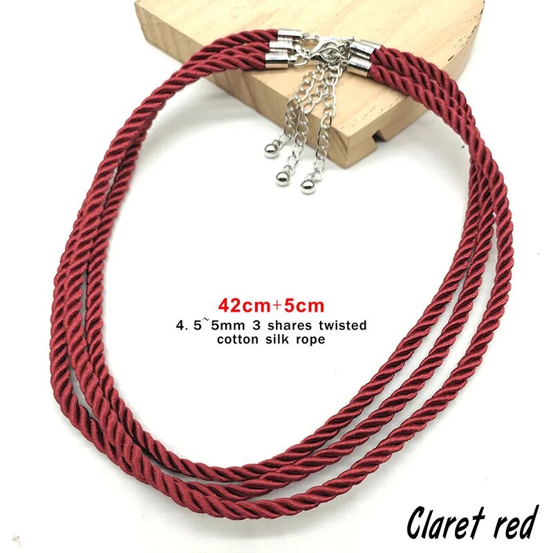 Шнур для украшений, красный claret red, 4,5-5 мм