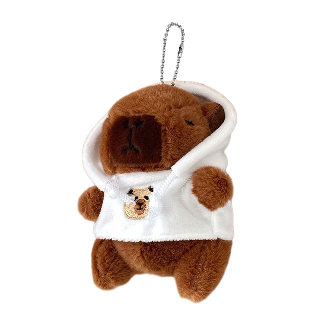 Милые плюшевые толстовки с капюшоном, брелок с капибарой, подвеска, модные милые подвески, орнамент, брелок для ключей, украшение для рюкзака, очаровательные ювелирные изделия