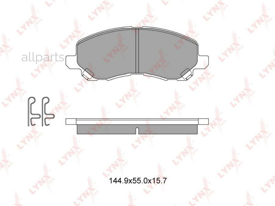 LYNXAUTO BD5504 Колодки тормозные дисковые | перед |