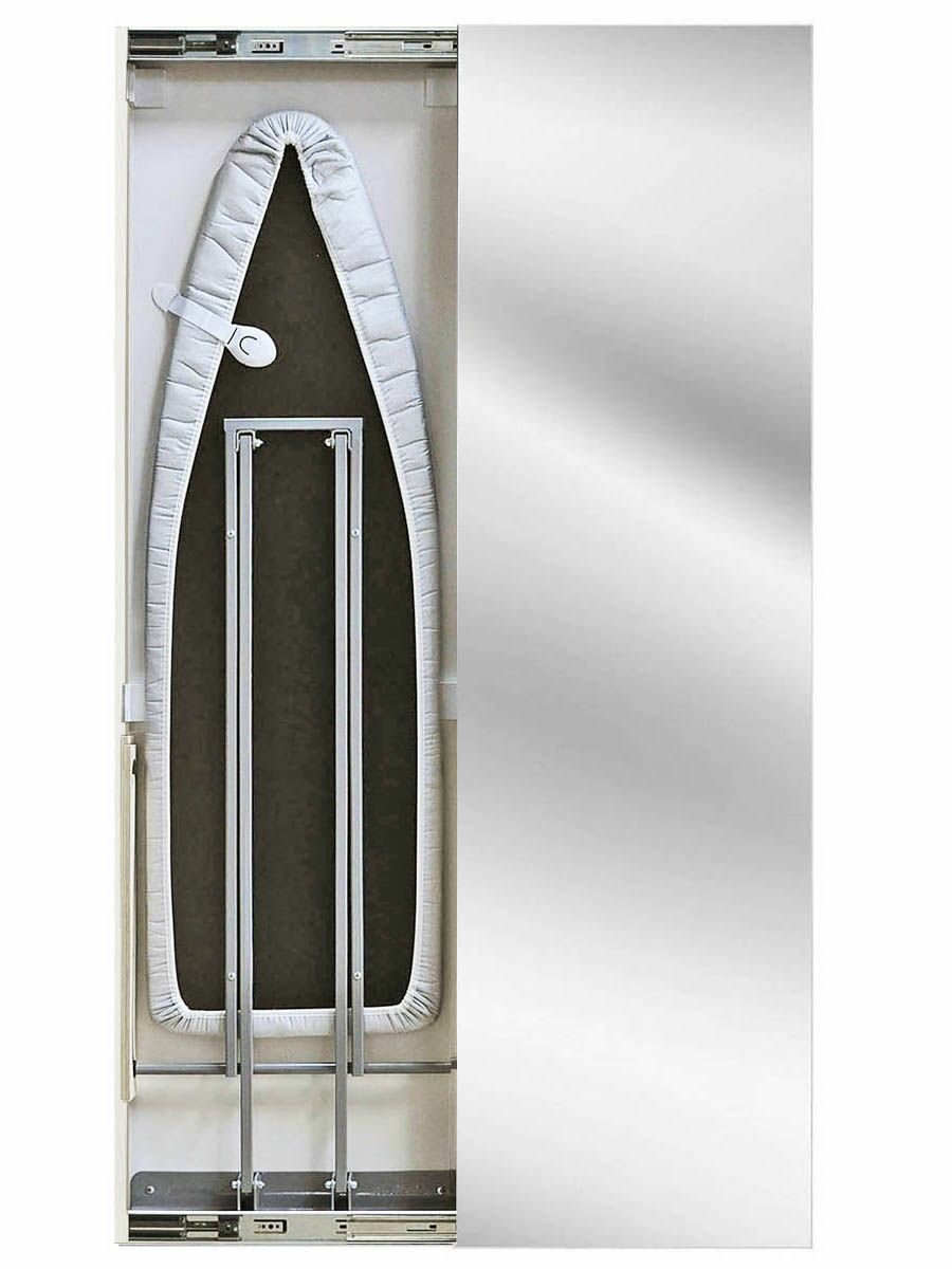 Встроенная гладильная доска Табула L (зеркало), Выбеленный дуб купе право