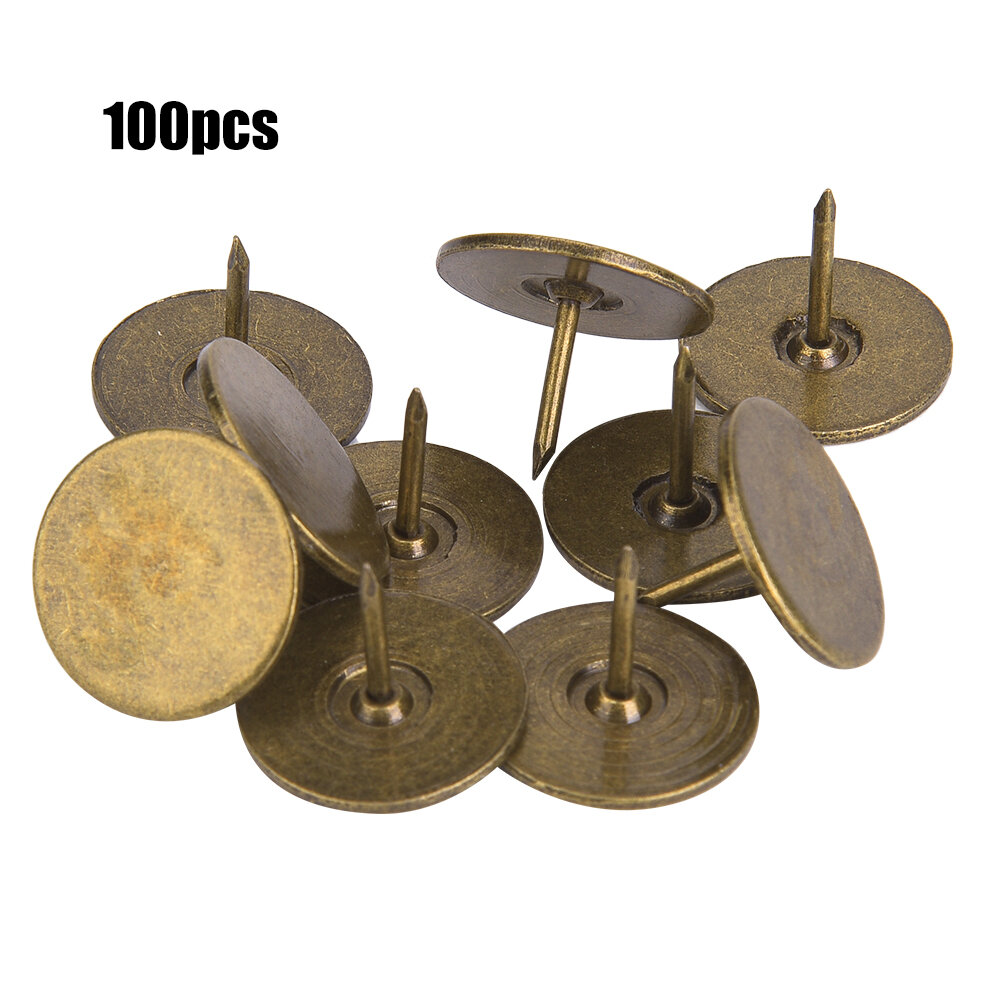 100 шт. Обивка на гвоздь плоская головка Cyanze Iron Decorative Pin Sofance Accessories19 x 15 мм