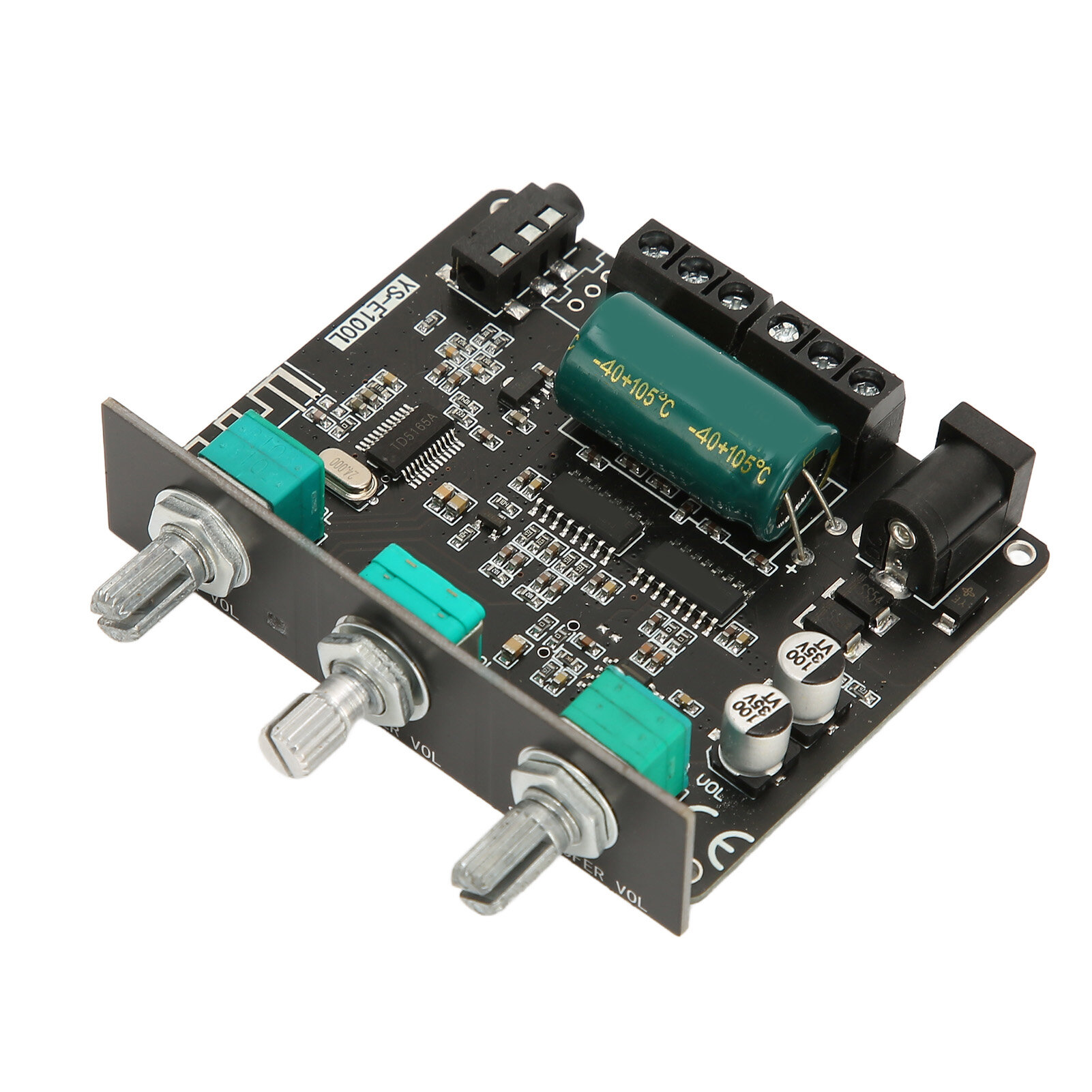 Модуль цифрового мощного усилителя 2.1 канал 50W 500W 100W доска усилителя тональности и баса DC9‑24V с Bluetooth 5.1, поддержкой APP Control, входами Bluetooth и AUX, выходами левый и правый канал бас, механизмами защиты электростатика переток короткое