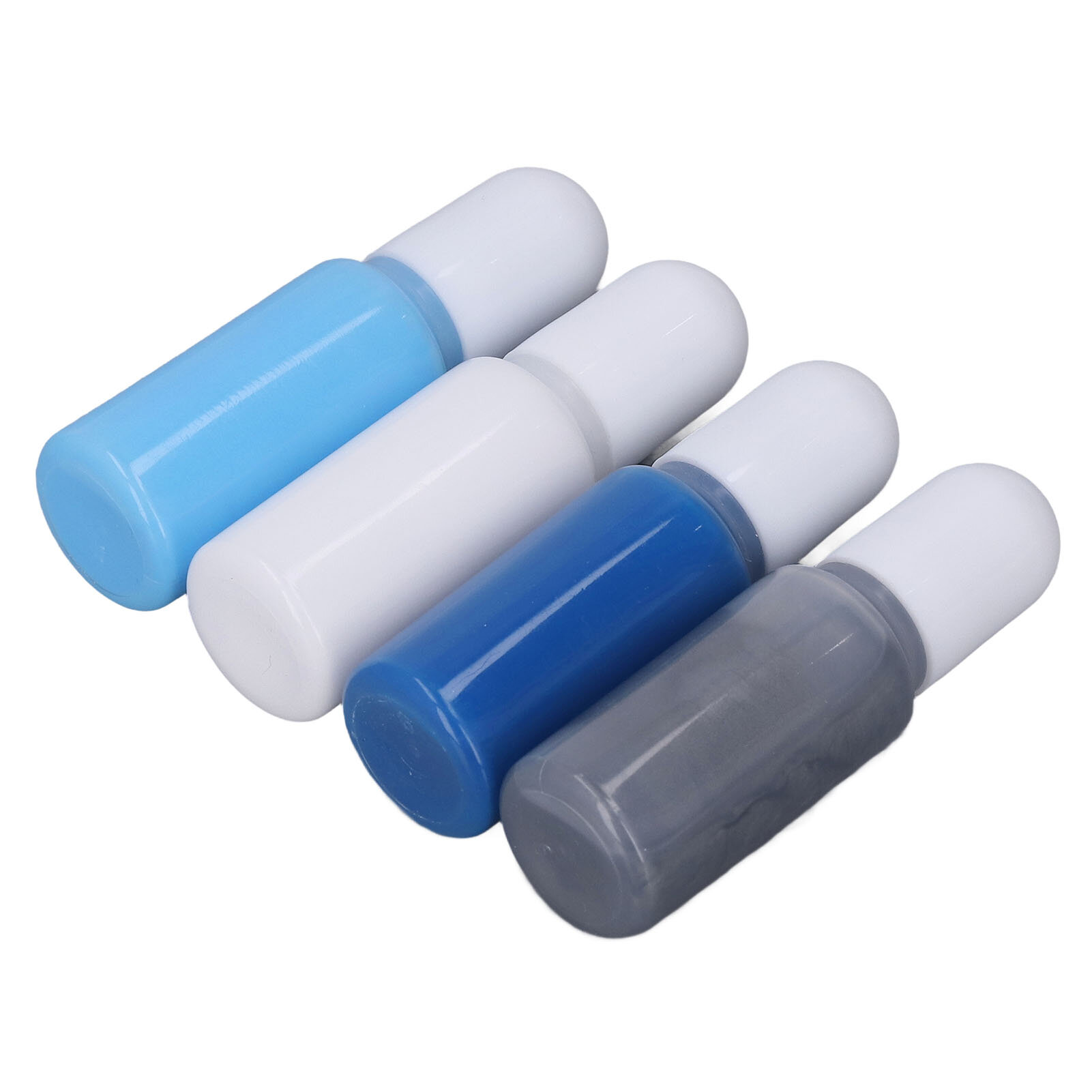 Пигмент из эпоксидной смолы, 4 цвета, высокая концентрация, цветная УФ-краска для эпоксидной смолы для изготовления ювелирных изделий из смолы, набор литейных фигурок, 6 темно-синих, серых, белых, голубых