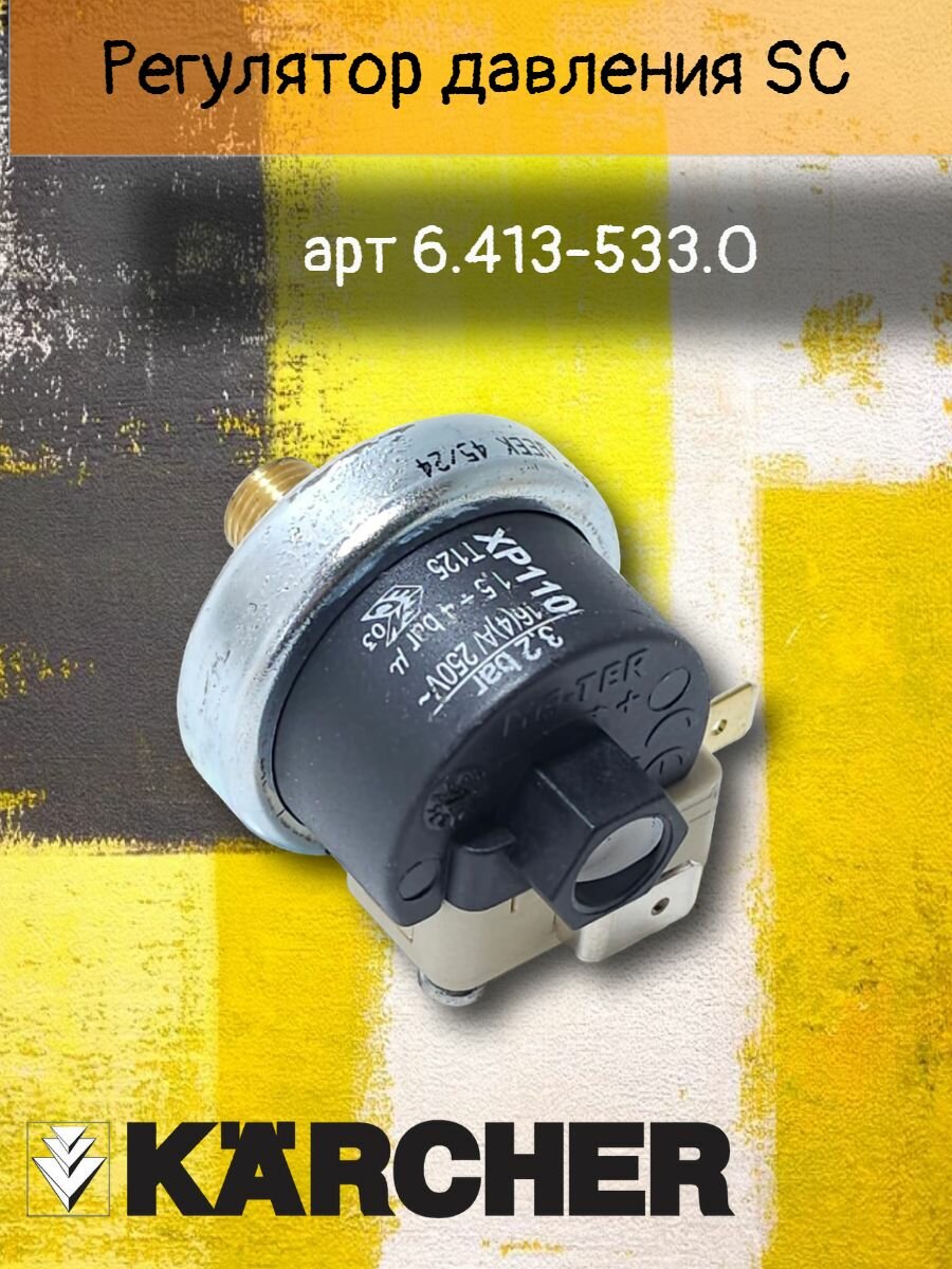 Регулятор давления 3,2 бар для пароочистителей Karcher SC 2.150, SC 2.500, SC 2.600, SC 4, артикул 6.413-533.0