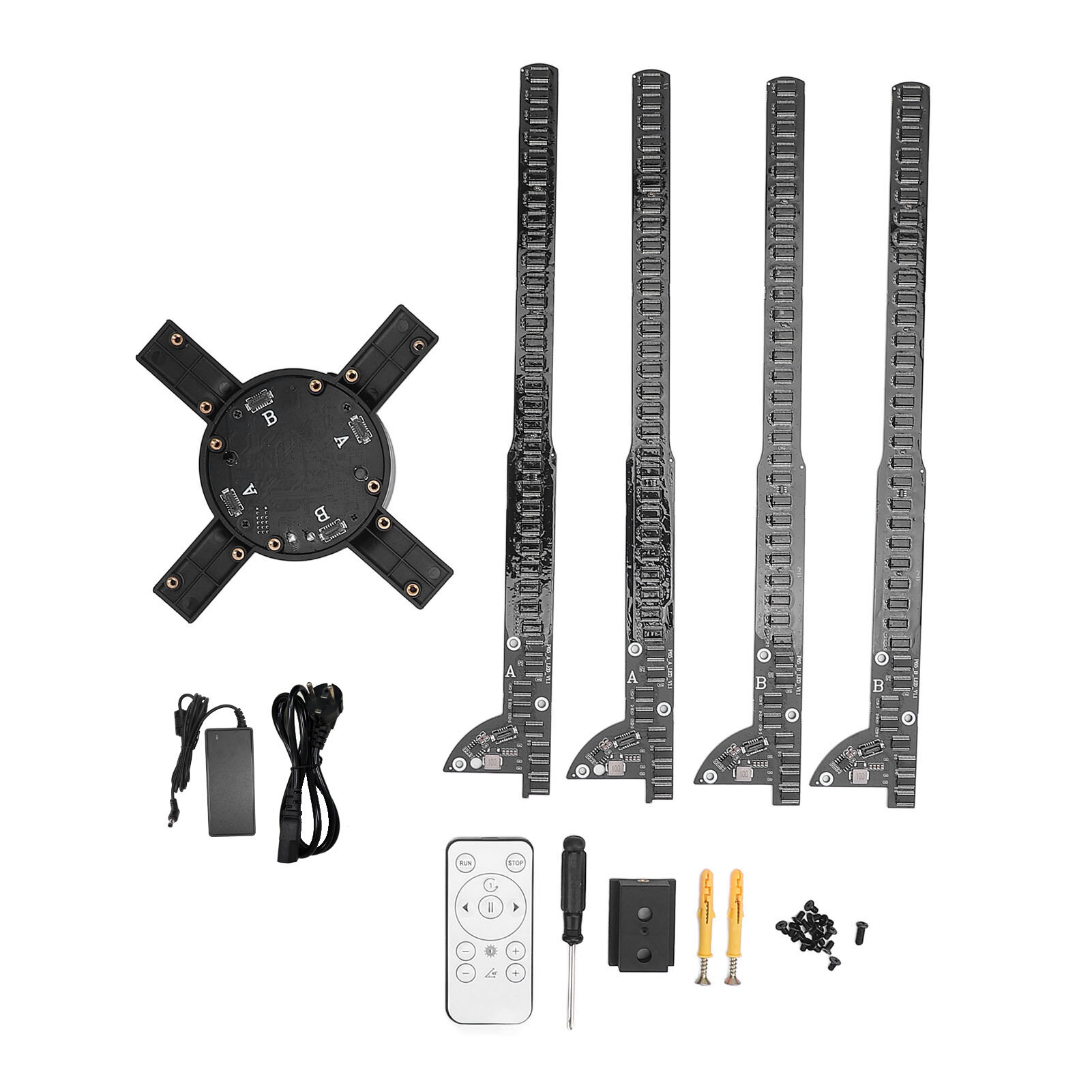 3Dголографическийвентилятор26дюймов,768ламп, разрешение2000x1536, приложение, Wi-Fi, Bluetooth, рекламныйпроекторспультомдистанционногоуправления, вилкаевропейскогостандарта.