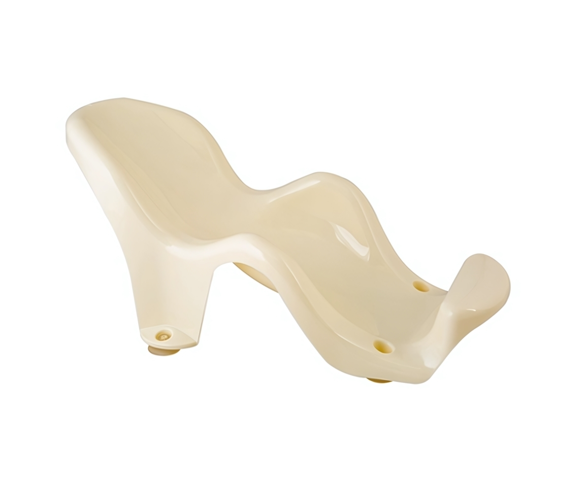 Горка для купания с анатомической спинкой, присоски, полипропилен, 50х25х22см, кремовый