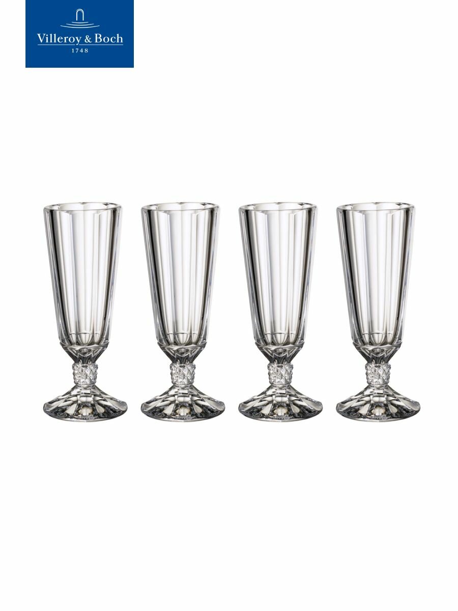 Набор бокалов для шампанского 150 мл, 4 шт, Opera, Villeroy & Boch, Хрустальное стекло