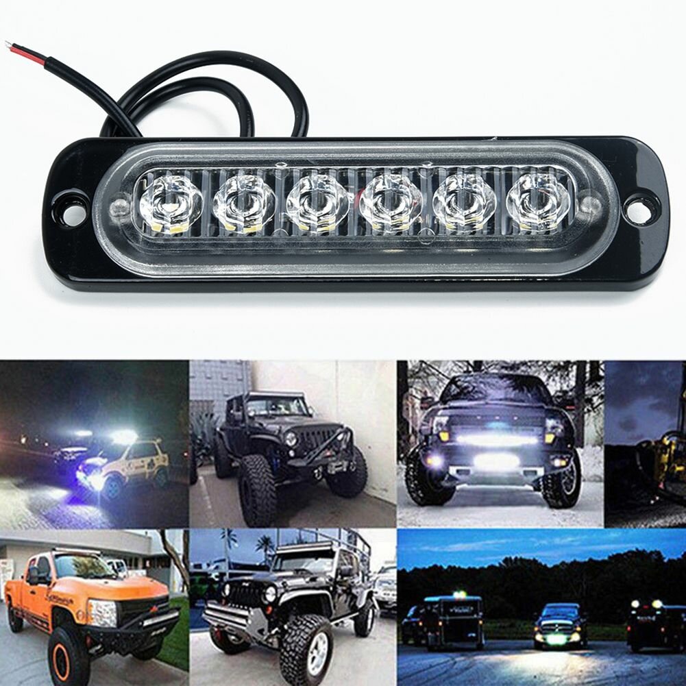 Светодиодная рабочая лампа 12W (6 LED, 6000K) для внешней подсветки авто, SUV, грузовиков и ATV, питание DC12V