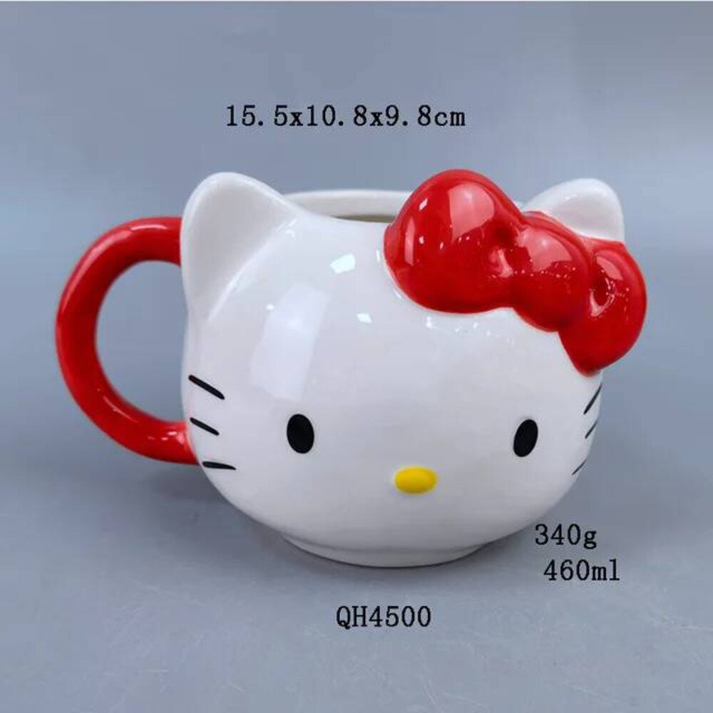 Кружка Miniso Hello Kitty с милым бантиком Hello Kitty для кофе и молока, корейский мультфильм, аниме, подарок на день рождения для детей.