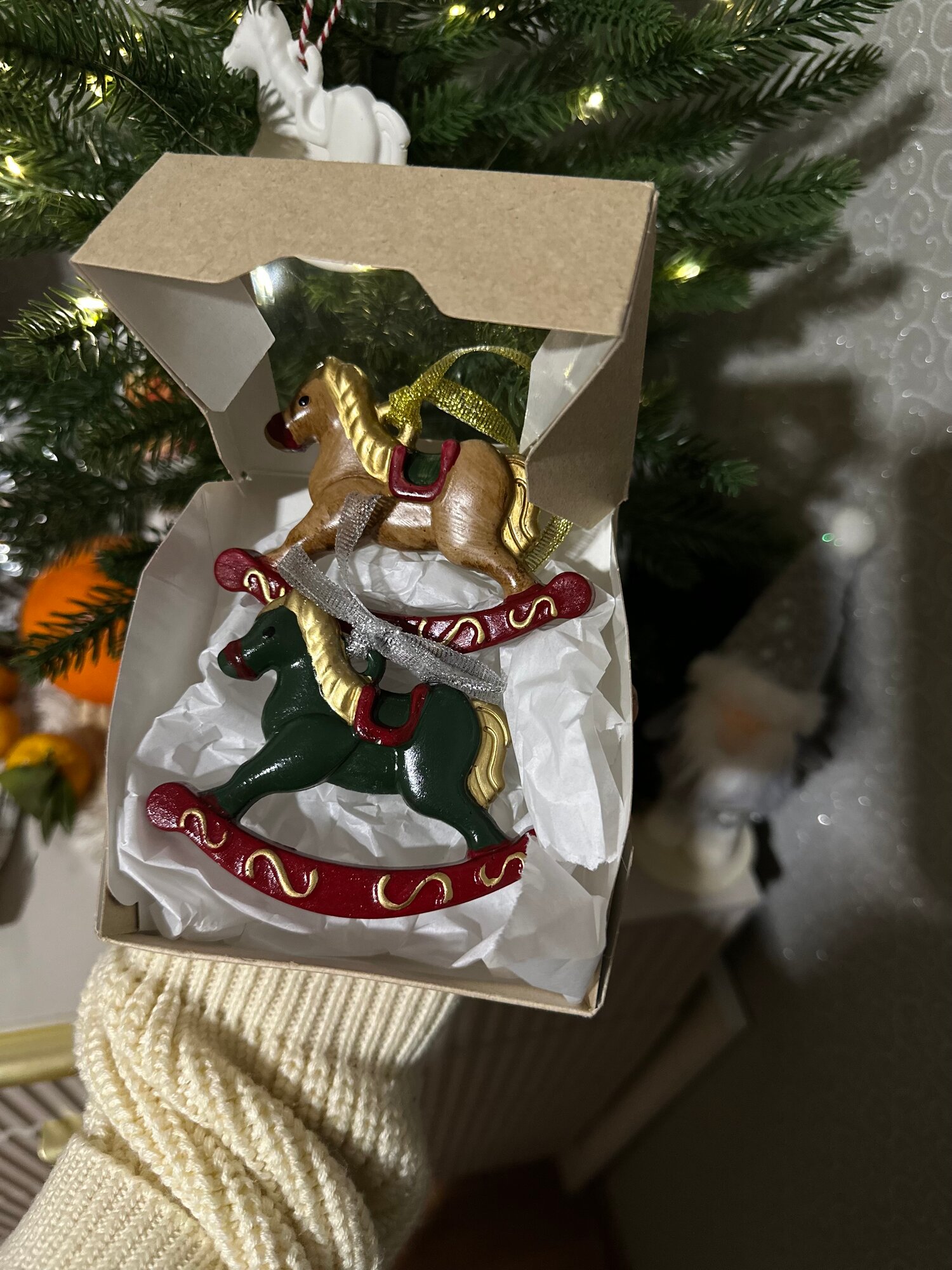 Елочные игрушки «Лошадка»- символ 2026 года, из ударопрочного гипса ручной работы