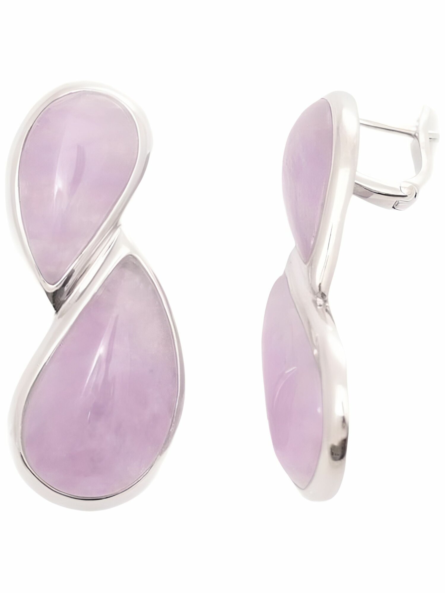 Серьги, серебро, 925 проба, родирование, аметист