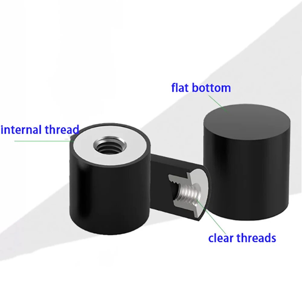 Резиновые амортизаторы DE-Type M3 M4 M5 M6 M8 M10 8-60 мм черные 15x15mm-M5, 5Pcs