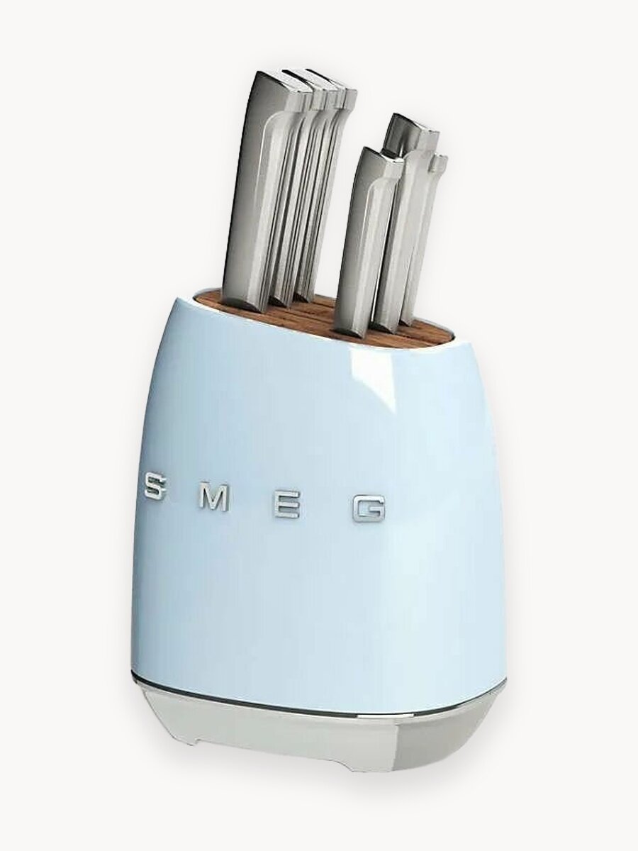 Набор столовых ножей SMEG, 6 предметов — классический дизайн, нержавеющая сталь, для дома и ресторана