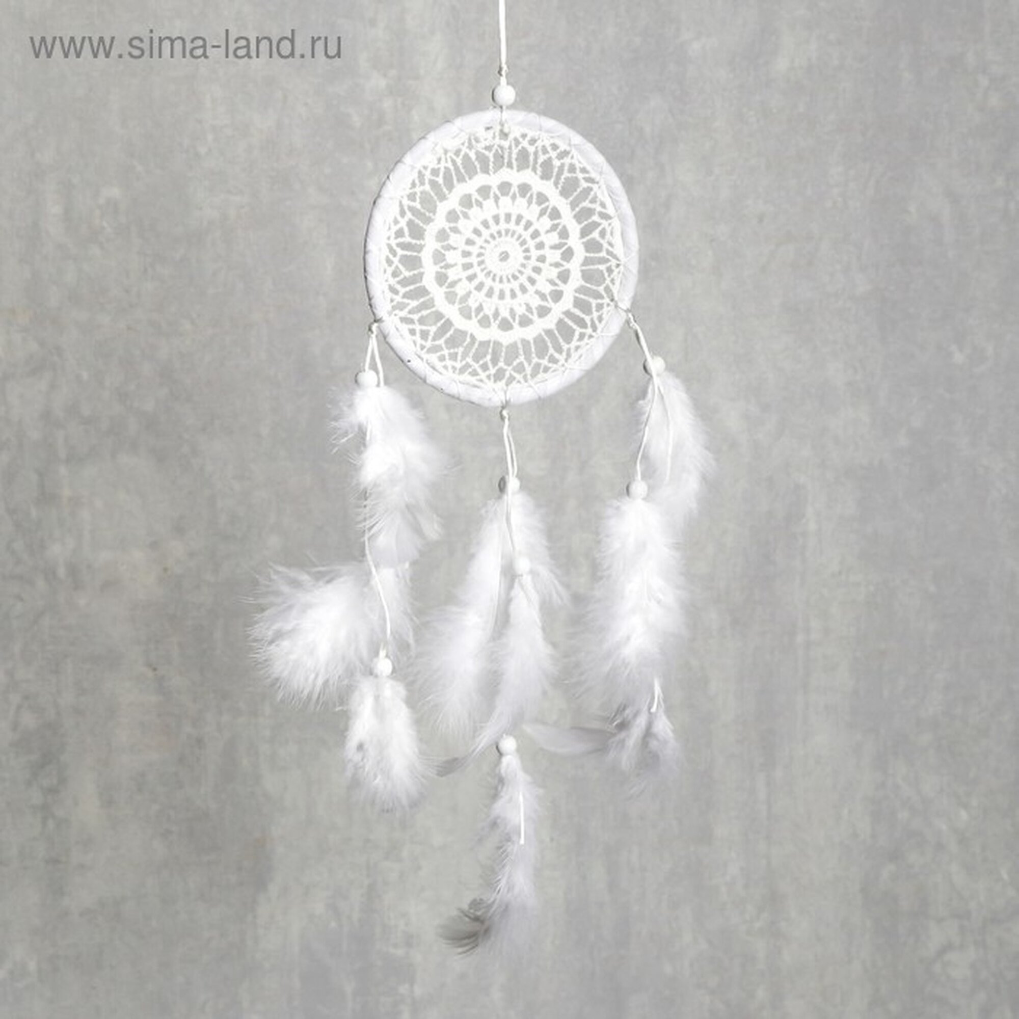 Ловец снов амулет Сима-Ленд «Белоснежное кружево», 30×11 см, белый