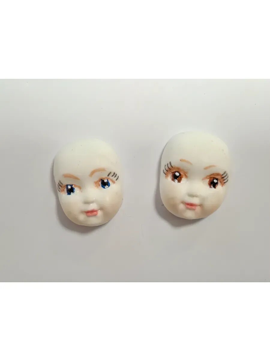 Набор раскрашенных лиц 2 шт для ватных игрушек