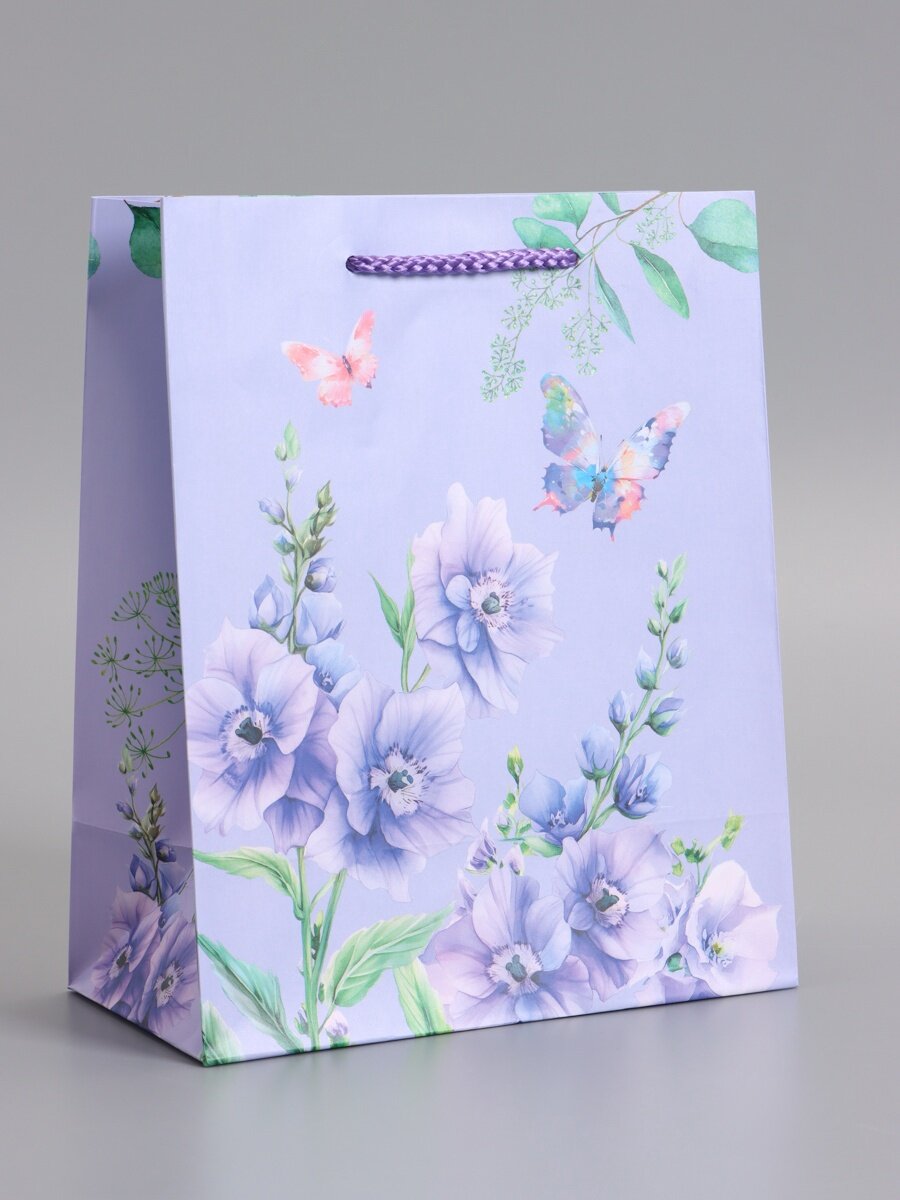 Пакет подарочный ламинированный «Цветочная радость», 18×22.3×10 см