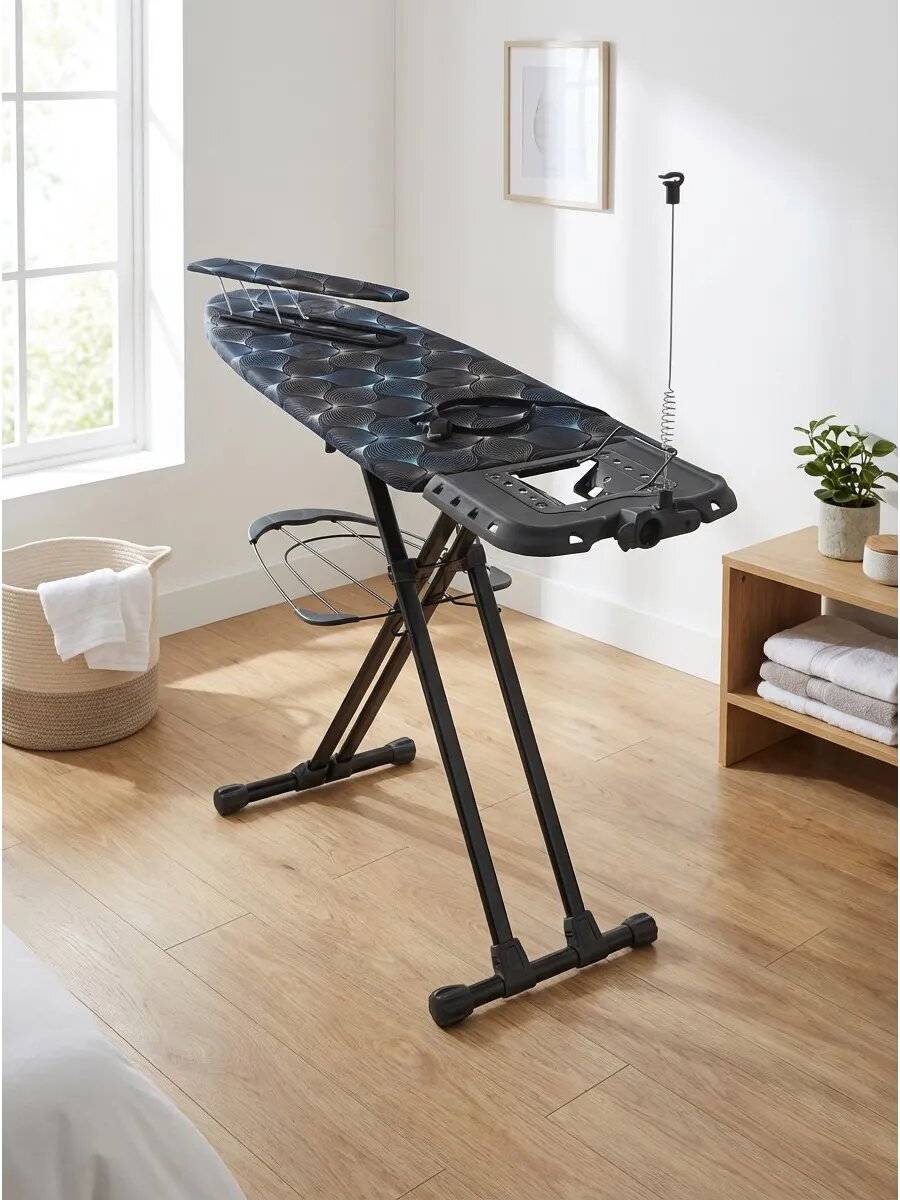 Гладильная доска Nika Валенсия 1, напольная, с полкой, съемным чехлом, подставка для парогенератора