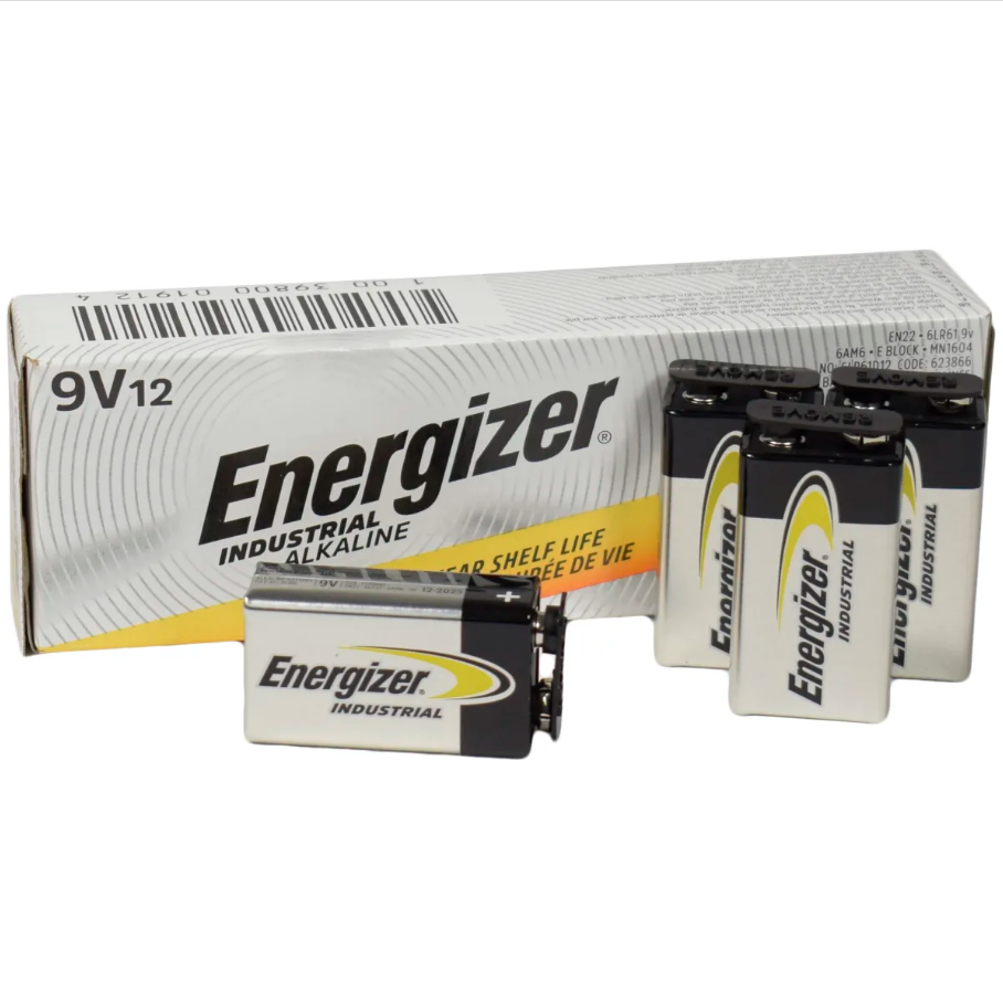 Батарейки Крона ENERGIZER Industrial 6LR61 / 522 / 9V, коробка 12 шт