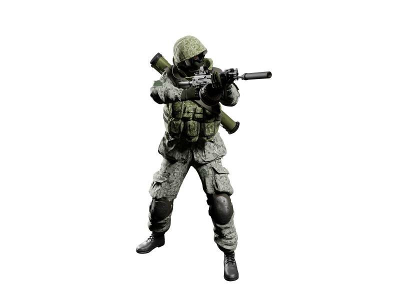 Фигура военного Спецназа России, поза 3. Масштаб 1:35