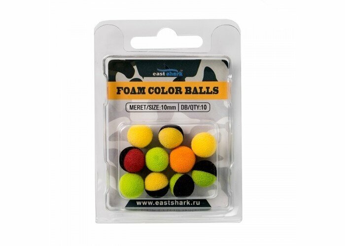 Насадка для ZIG-RIG плавающая FOAM COLOR BALLS 10 mm