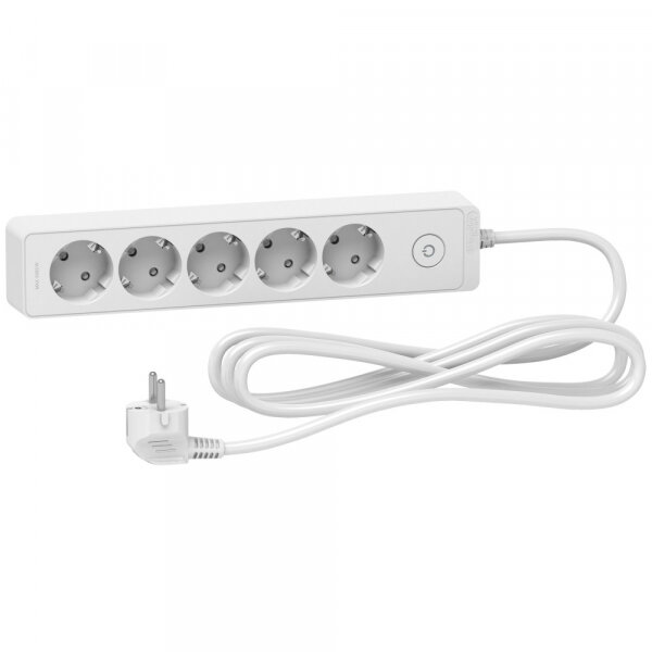 Удлинитель 5 розеток 2К+З, кабель 1.8м Schneider Electric Unica Extend Белый