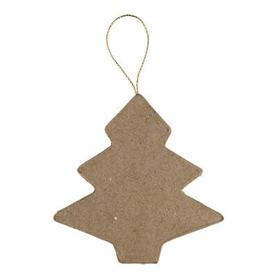 Заготовка для декорирования Love2art PAM-109 "фигуры" папье-маше 10.2 х 7.6 х 1.2 см 3 шт №02 елка (9.5x10x1.2)