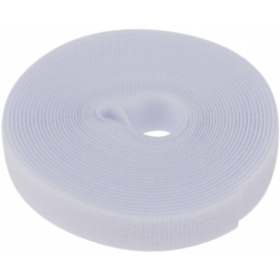 Лента-липучка многоразовая Rexant 5 м х 20 мм, белая (1 шт.)