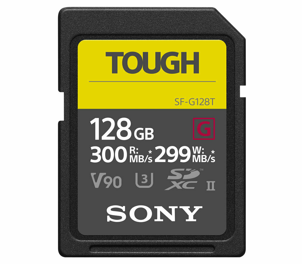Карта памяти Sony SDXC 128GB Tough UHS-II, скорость Read/Write 300 Mb/s