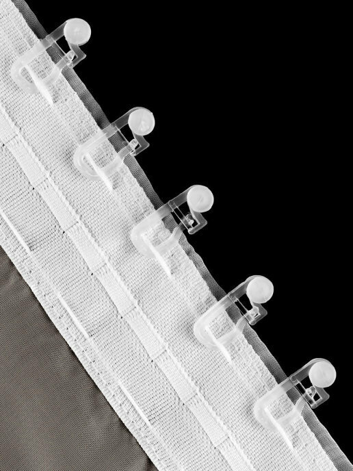 Крючки "Ролик " для штор пластик в наборе 30 шт