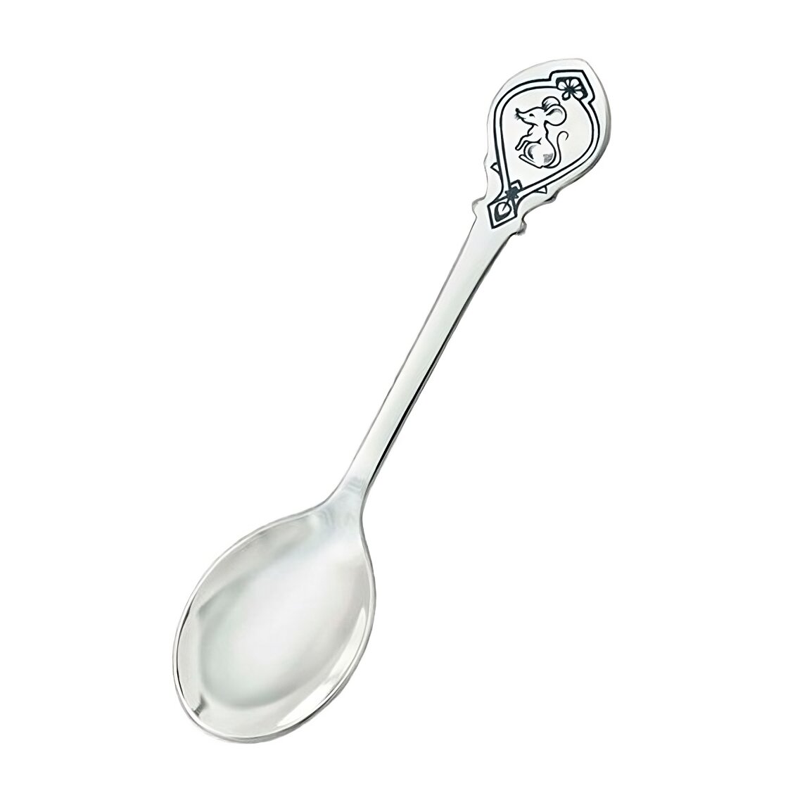 Серебряная чайная ложка Год крысы