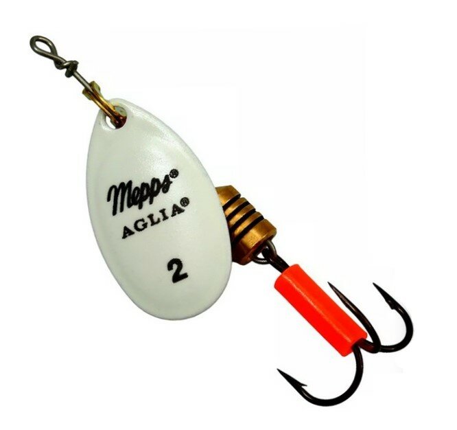 Блесна вращающаяся Mepps AGLIA FLUO, 2, Phosphor, комплект из 1 штука