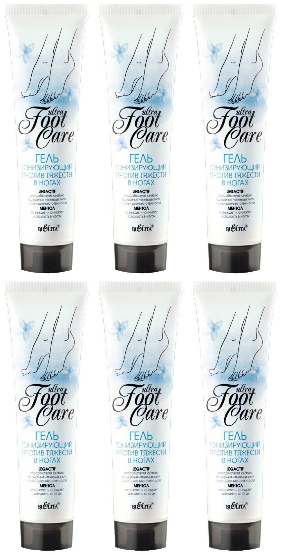 Belita Гель Ultra Foot Care тонизирующий против тяжести в ногах, 100 мл, 6 шт.