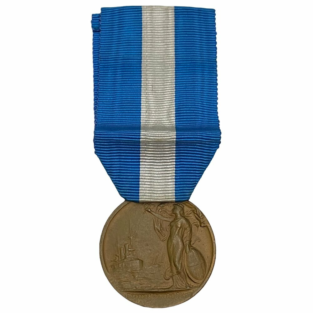 Италия, медаль "За долгие годы плавания" бронзовая степень 1920-1946 гг.
