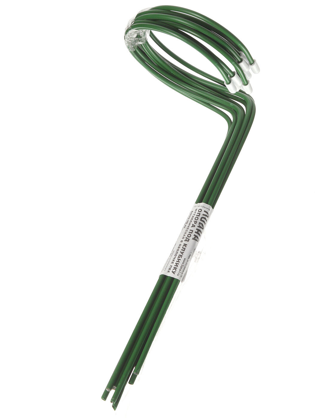 Опора для клубники, 38 см, для цветов / колышки садовые, металлические, оболочка пвх, 10шт, зеленый