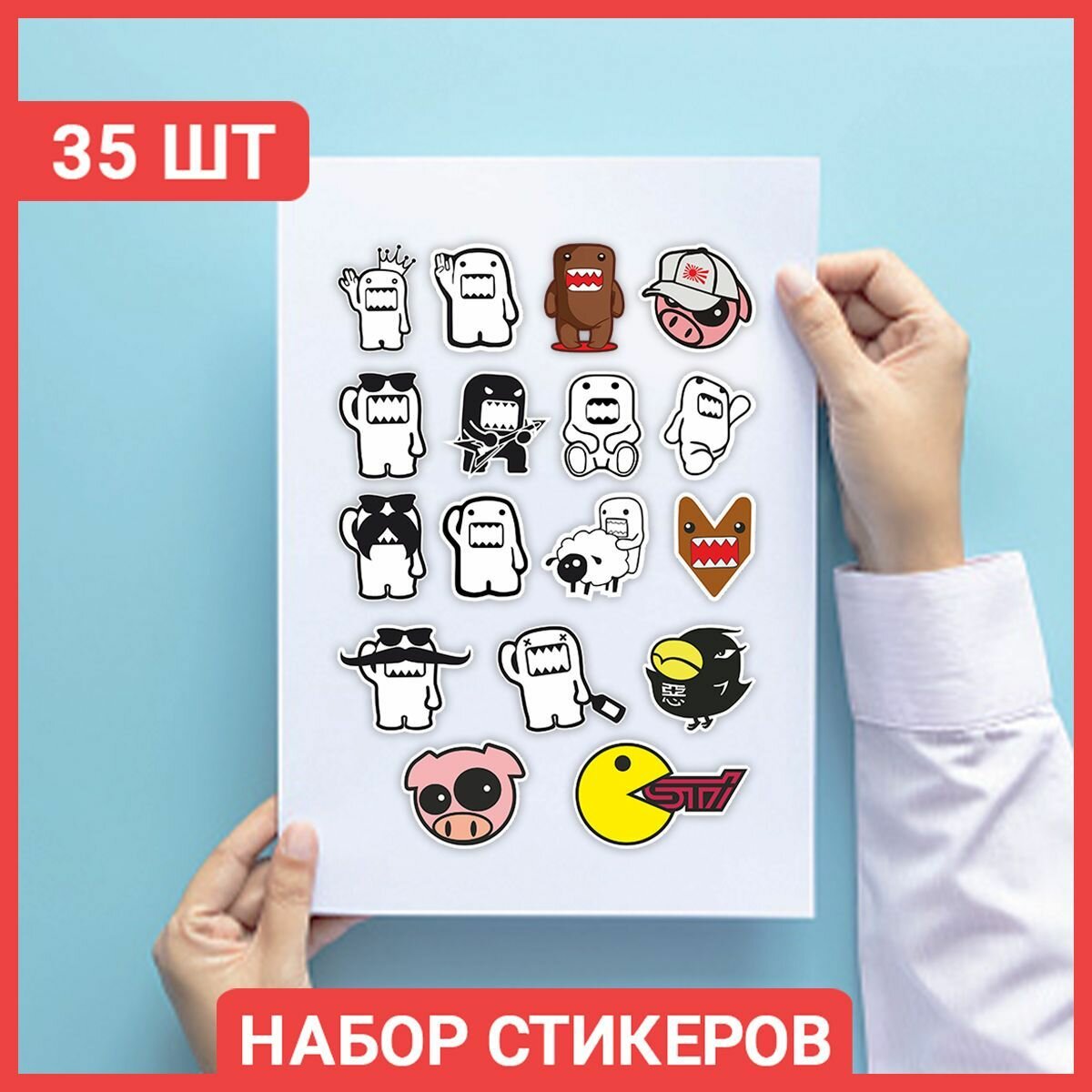 Наклейка JDM Домо Кун. Стикеры Domo