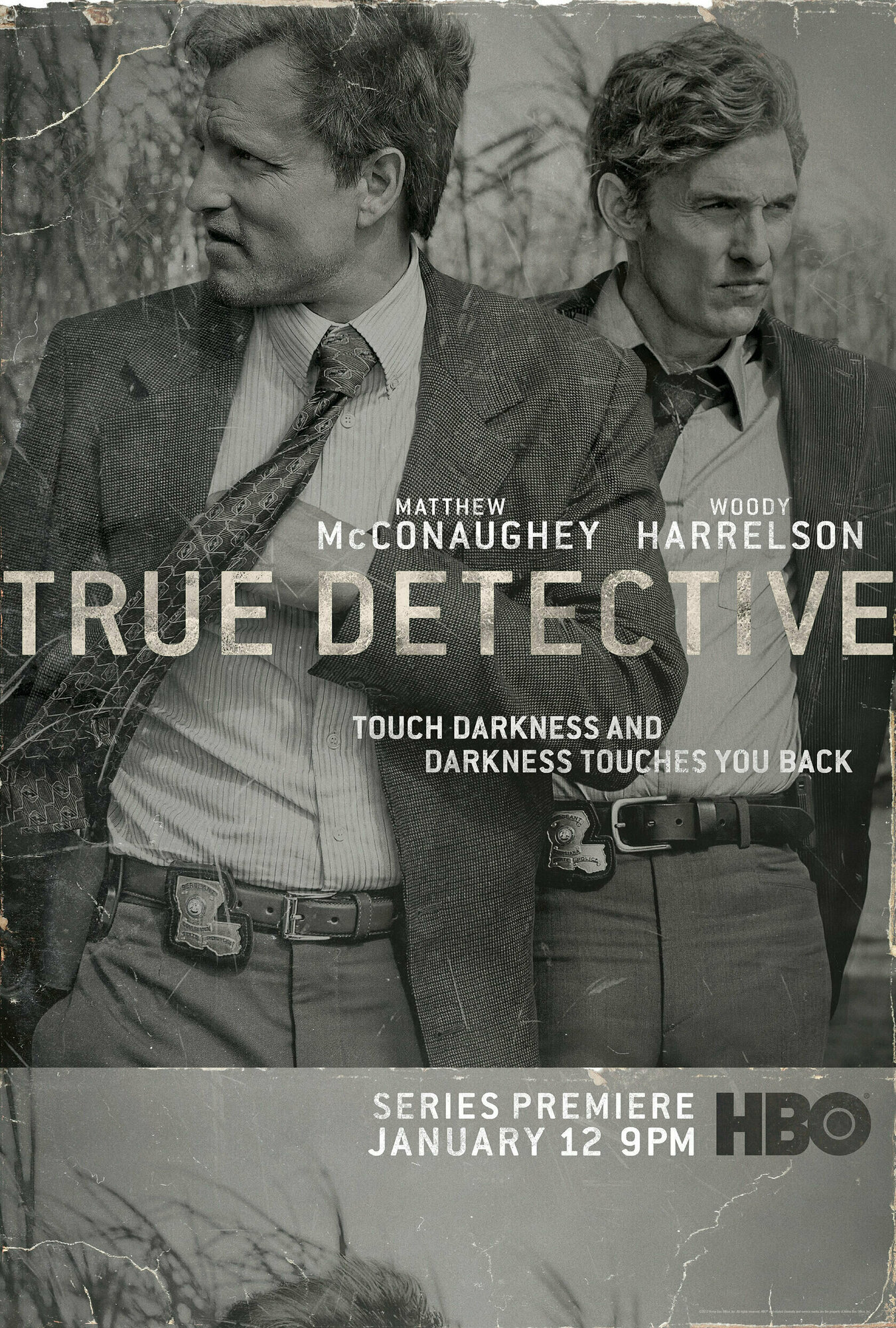 Плакат, постер Настоящий Детектив (True Detective, с 2014г) на бумаге, размер 30х42см