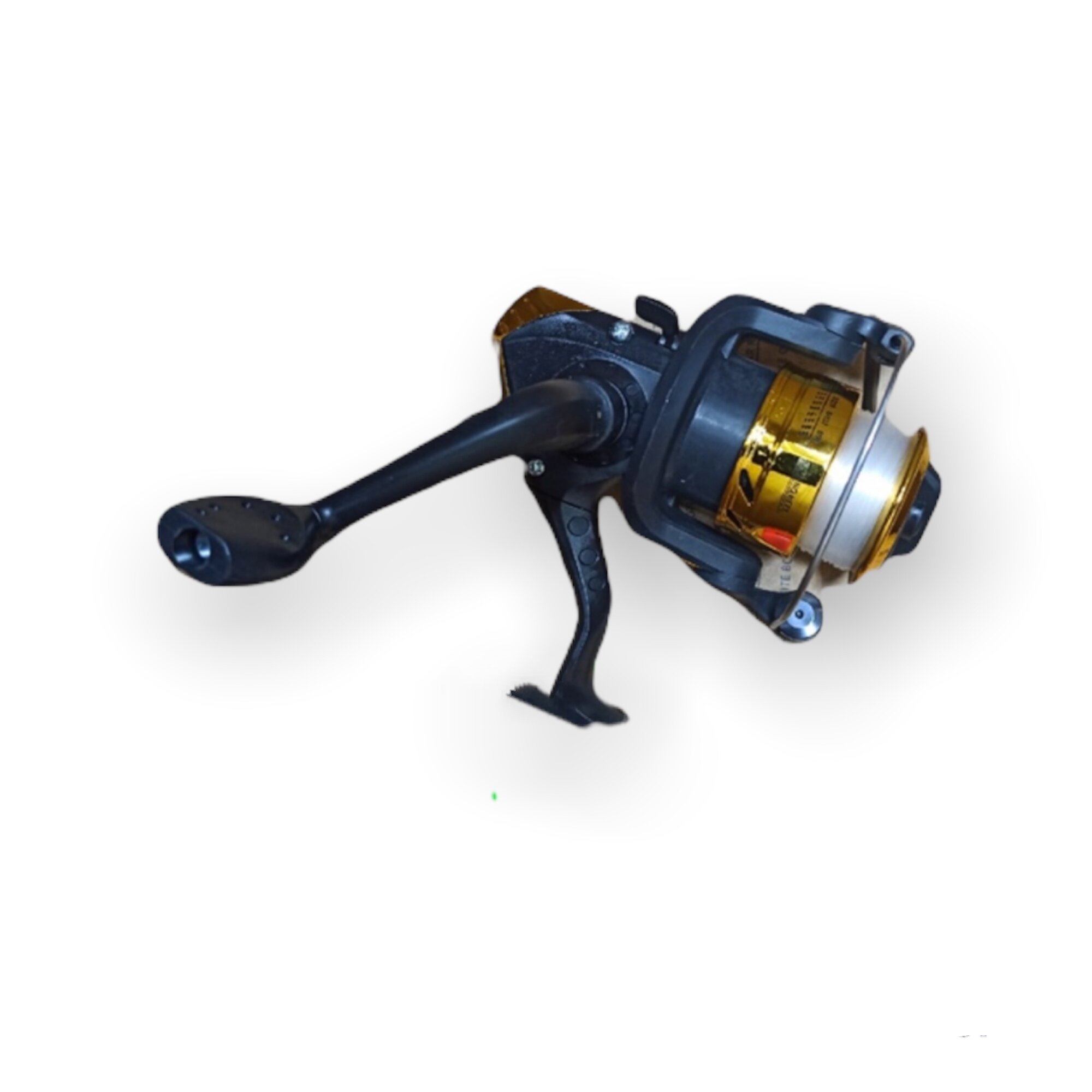 Металлическая катушка для удочек с леской 50м, нагрузка 8кг,1 подшипник, в картонной коробке (желтый)