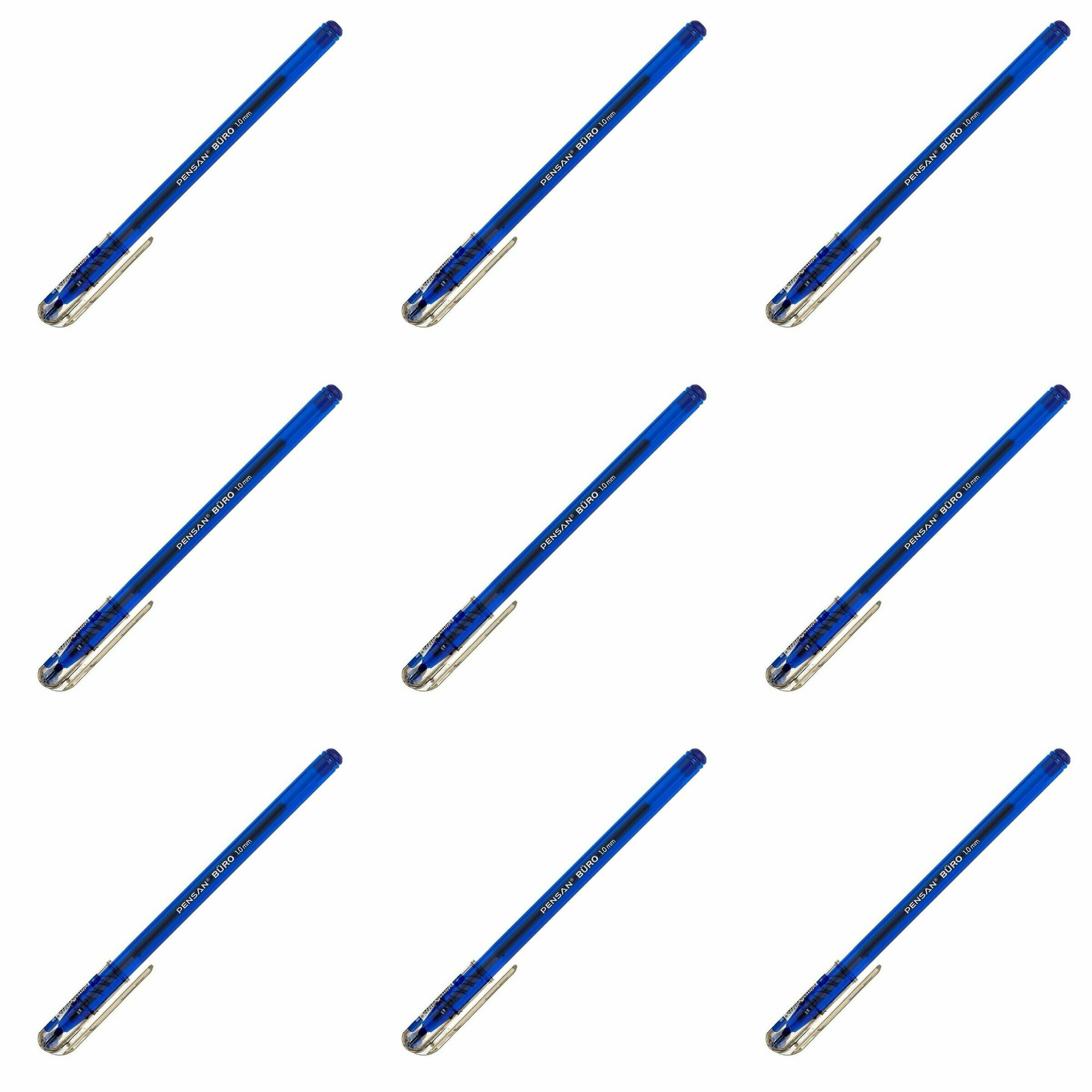 Pensan Ручка шариковая неавтоматическая Buro синие чернила, 9 шт