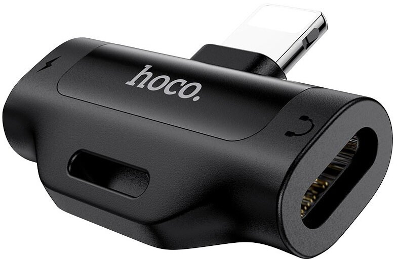 Аудио конвертер Hoco LS31 с двойным Lightning (Черный)