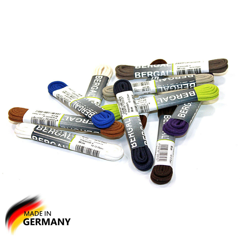 BERGAL Шнурки круглые, тонкие 90 см цветные. (черный (000))