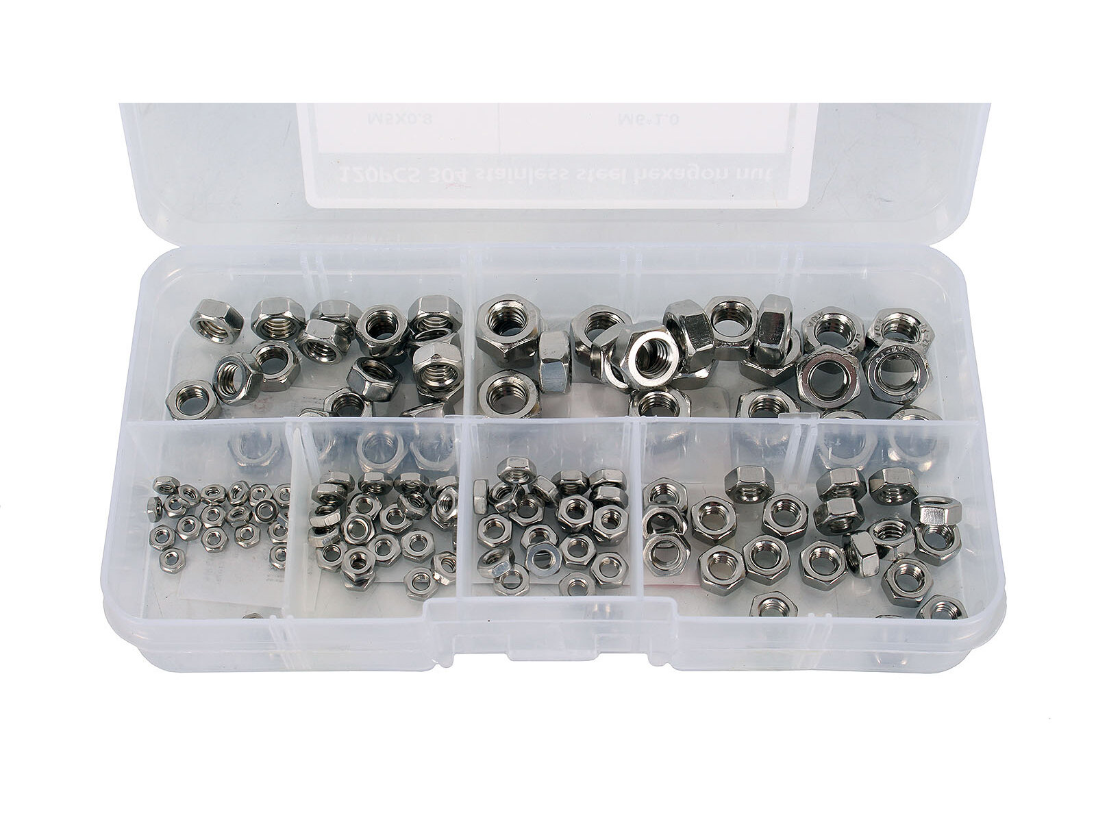 Набор гаек М2 М2.5 М3 М4 М5 М6 нержавеющая сталь 120 предметов