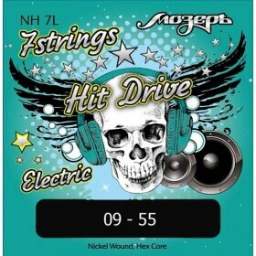 Струны для электрогитары Мозеръ NH 7L Hit Drive Nickel 9-55