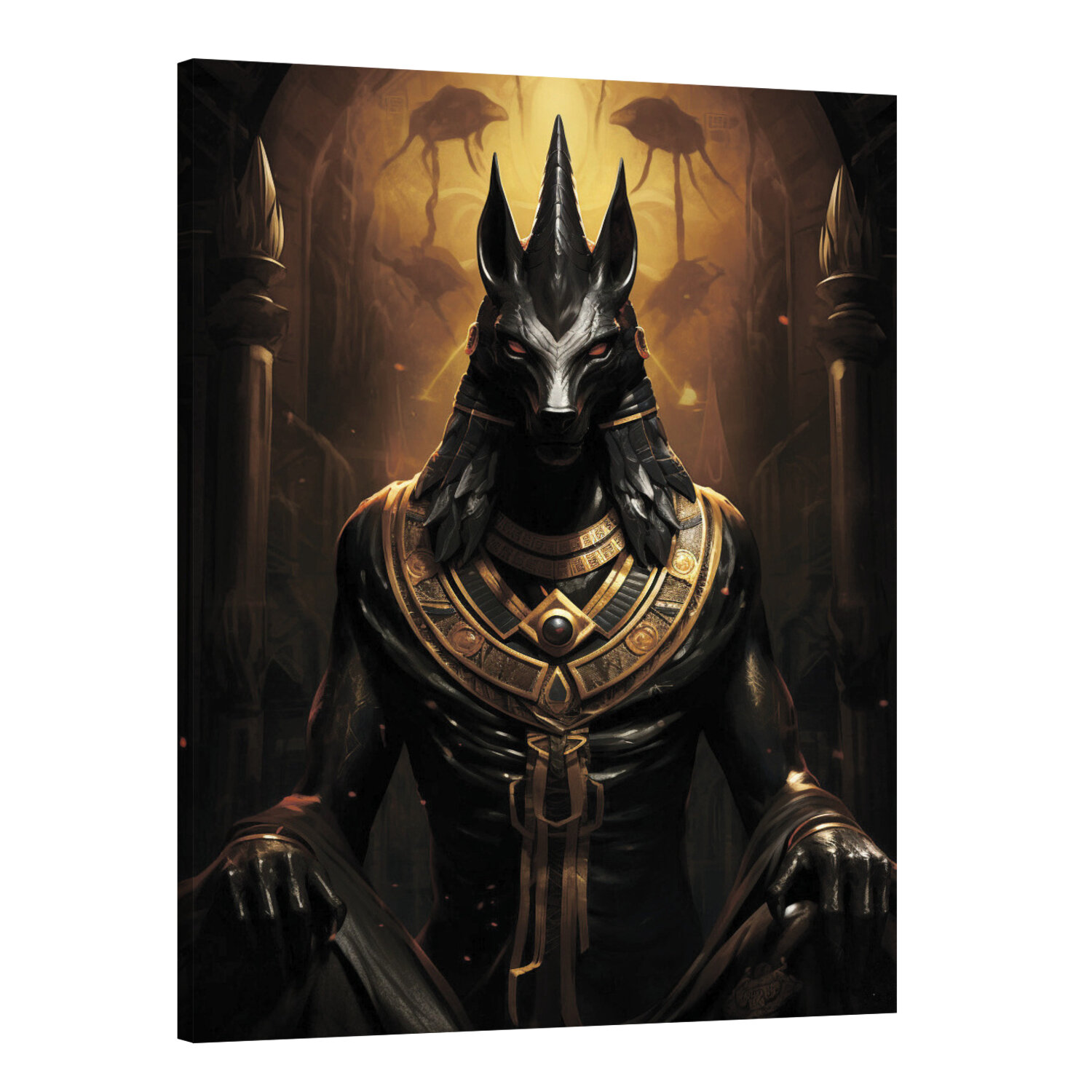 Интерьерная картина 50х70 "Анубис: страж справедливой судьбы"