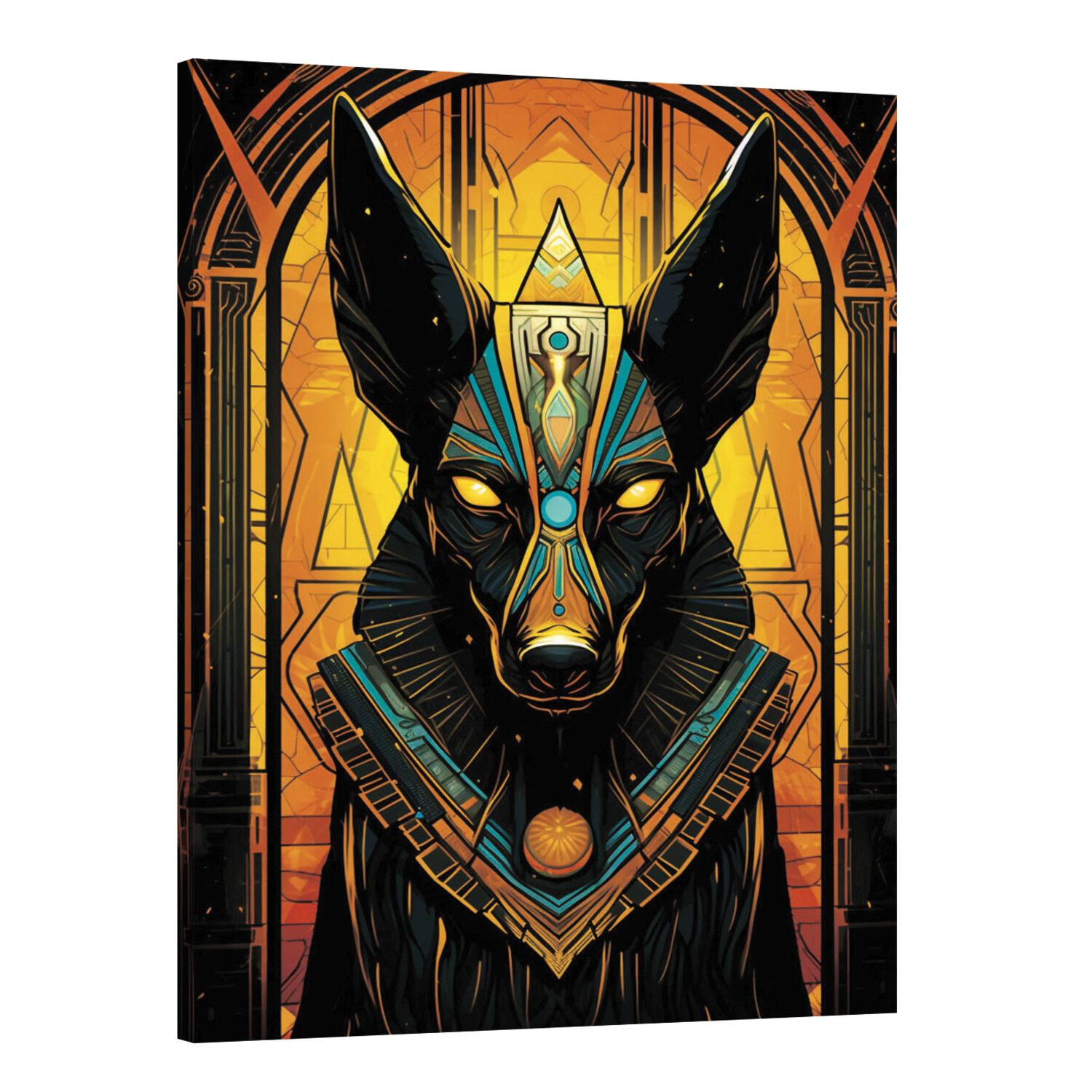 Интерьерная картина 50х70 "Анубис: хранитель тайных знаний"