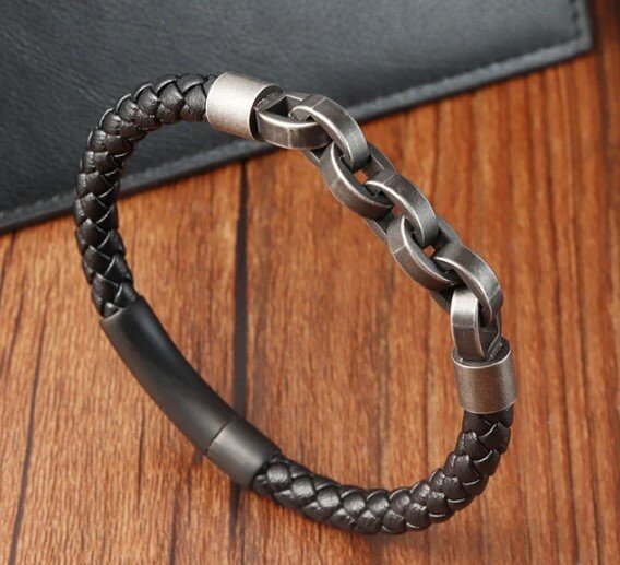 Плетеный браслет, металл