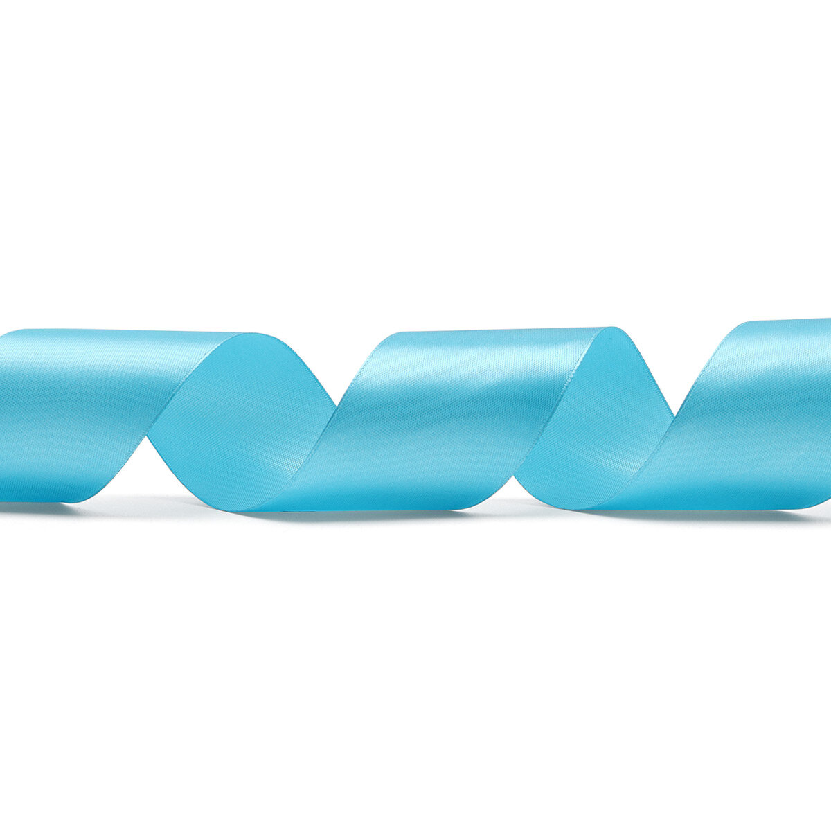 Лента атласная декоративная широкая Айрис, 5см*22,86м (136 ярко-голубой)