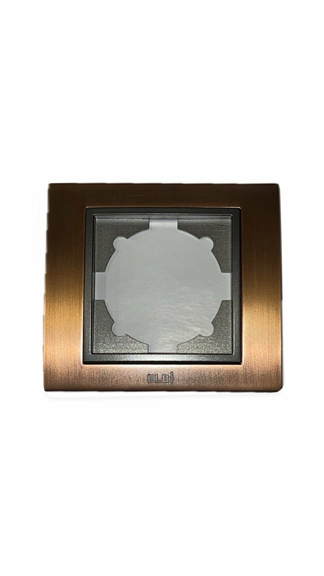 Рамка EL-BI Zena Platin на 1 пост, матовая медь/дымчатый 500-073211-271