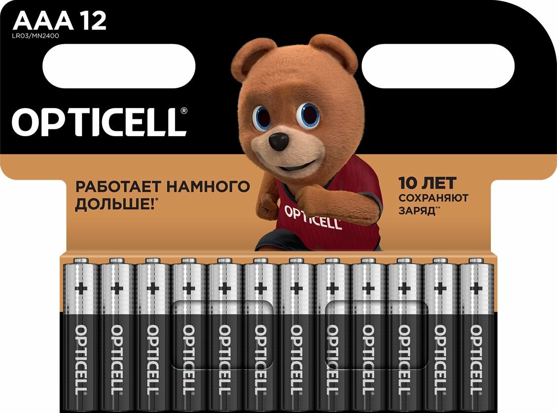 Opticell MN1500 AAA 12 шт Батарейки щелочные, 1,5V