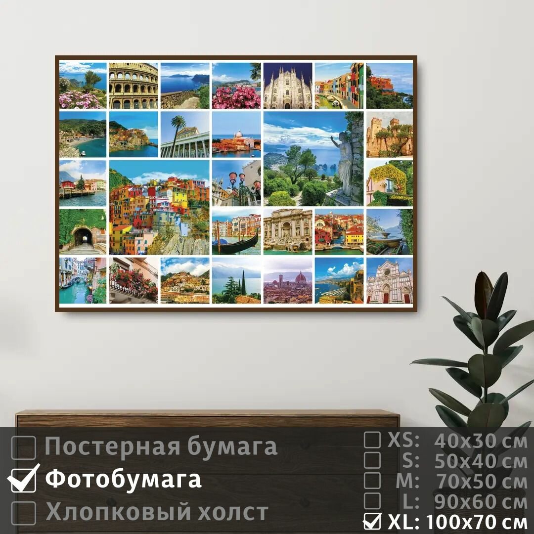 Постер на фотобумаге Города Италии 100х70 см ПолиЦентр