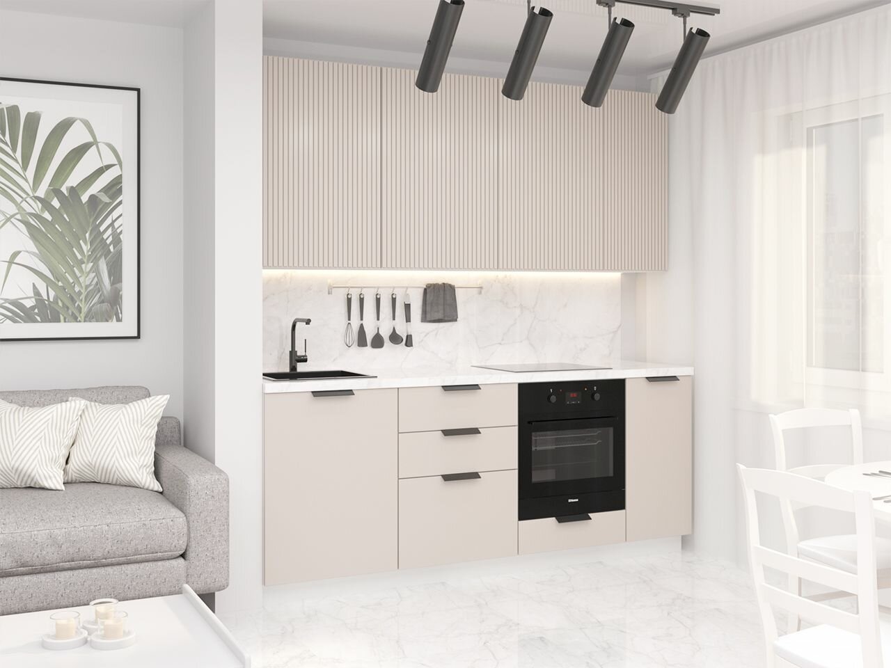 Кухонный гарнитур Евро Лайн Агат, 2200 мм